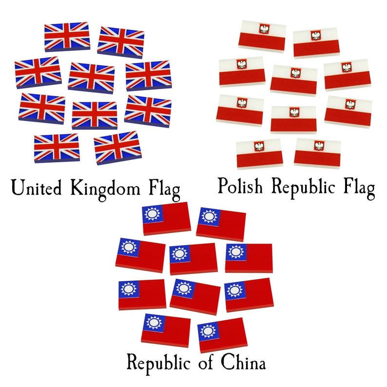LITKO World War II National Flag Tokens | WWII Flags | Campaign ...