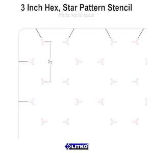 LITKO 3-inch Hex Grid Stencil, Star Pattern - Etsy