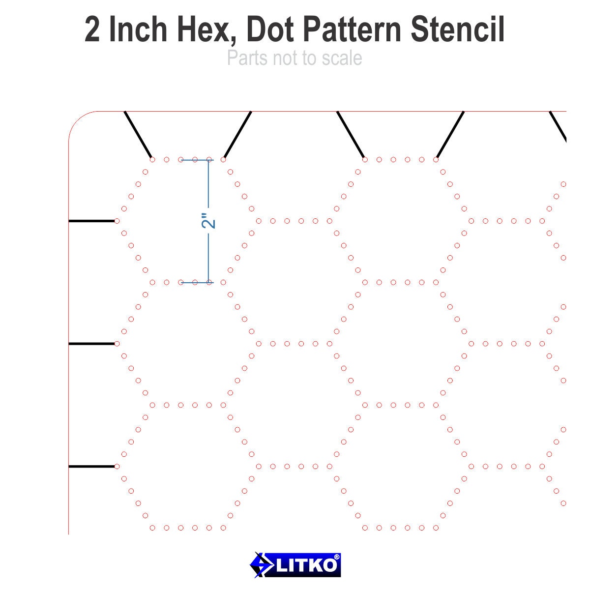 LITKO 2-inch Hex Grid Stencil Dot Pattern - Etsy