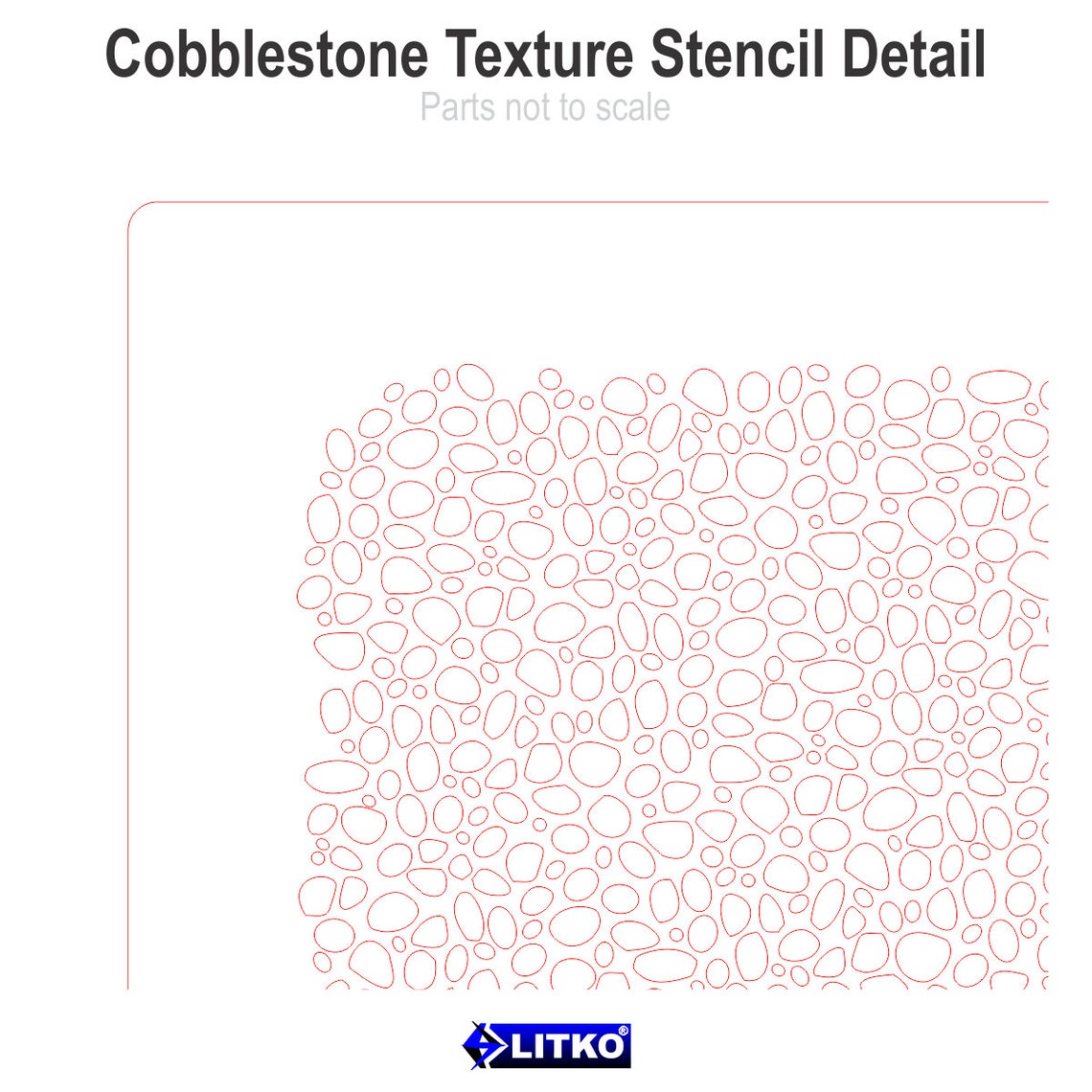 LITKO Cobblestone Stencil | Etsy