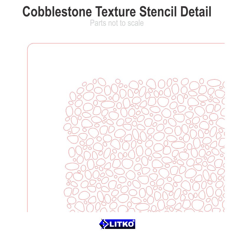 LITKO Cobblestone Stencil | Etsy