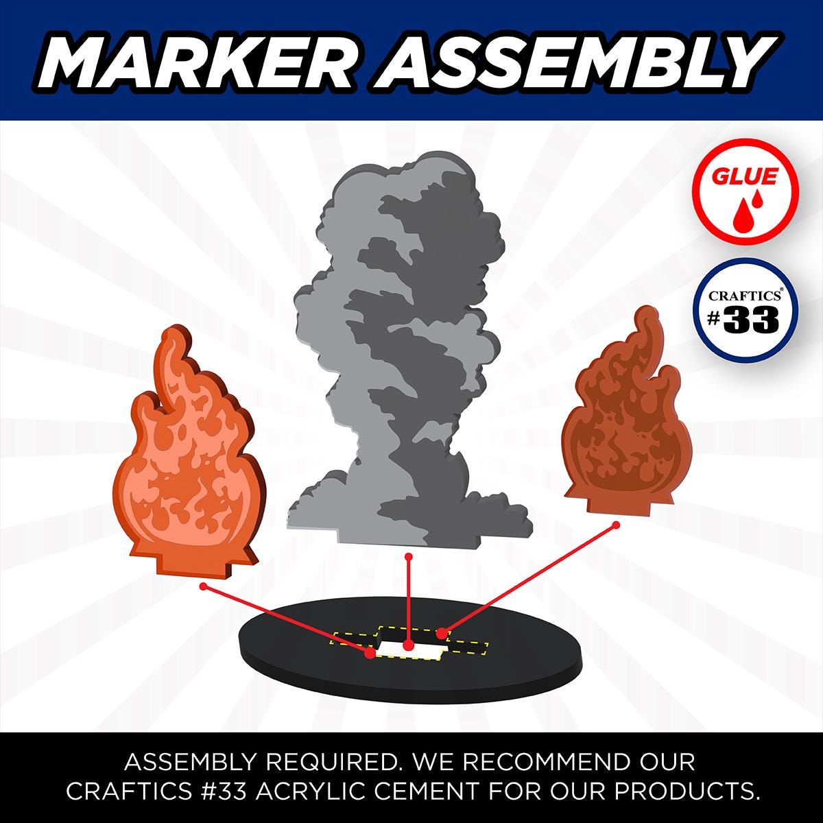 LITKO Smoldering Blaze Markers | Small, Medium, Large Smoke and Fire ...