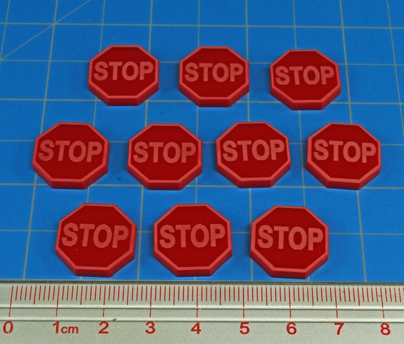 LITKO Stop Sign Tokens | Full Stop State Marker | Road Sign Pieces - Etsy