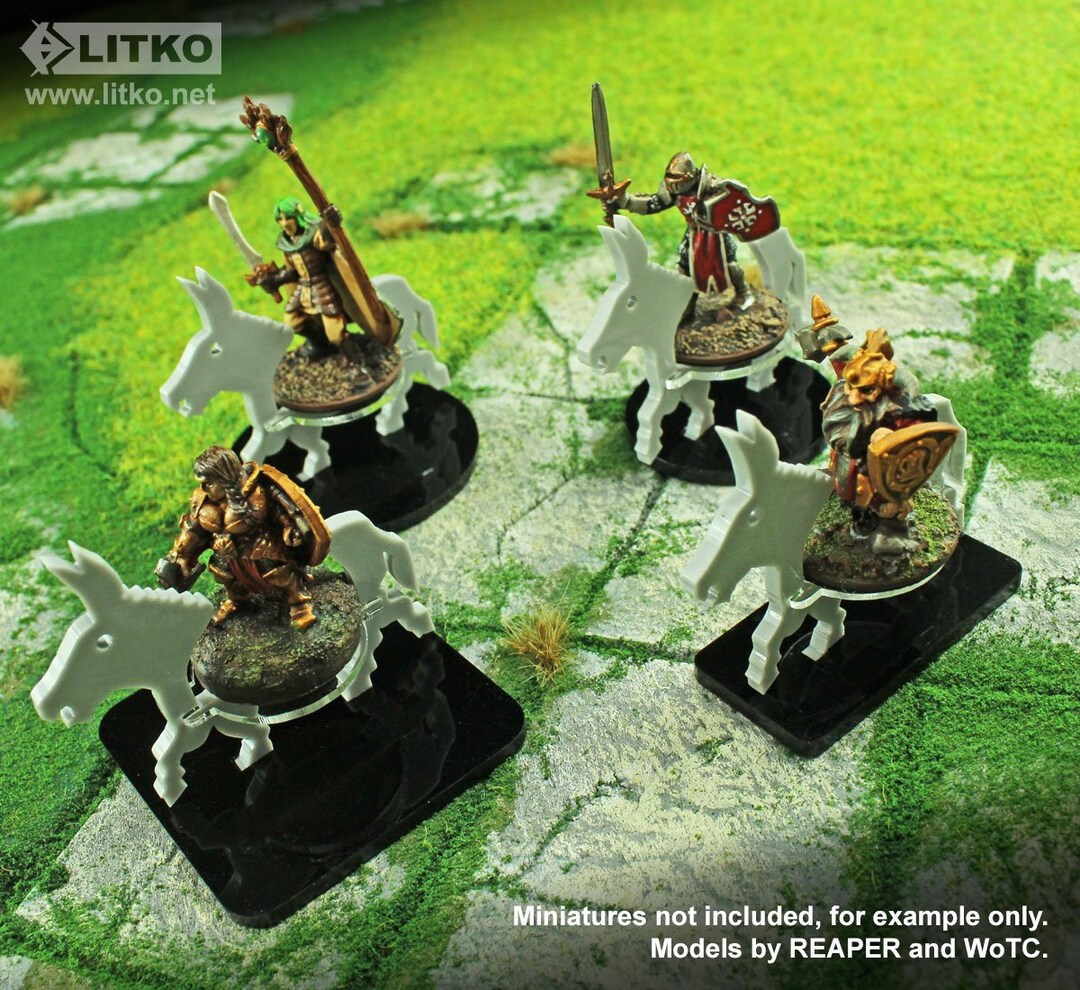 LITKO Grey Donkey Character Mount Kit | Fantasy RPG Miniature Mount for ...