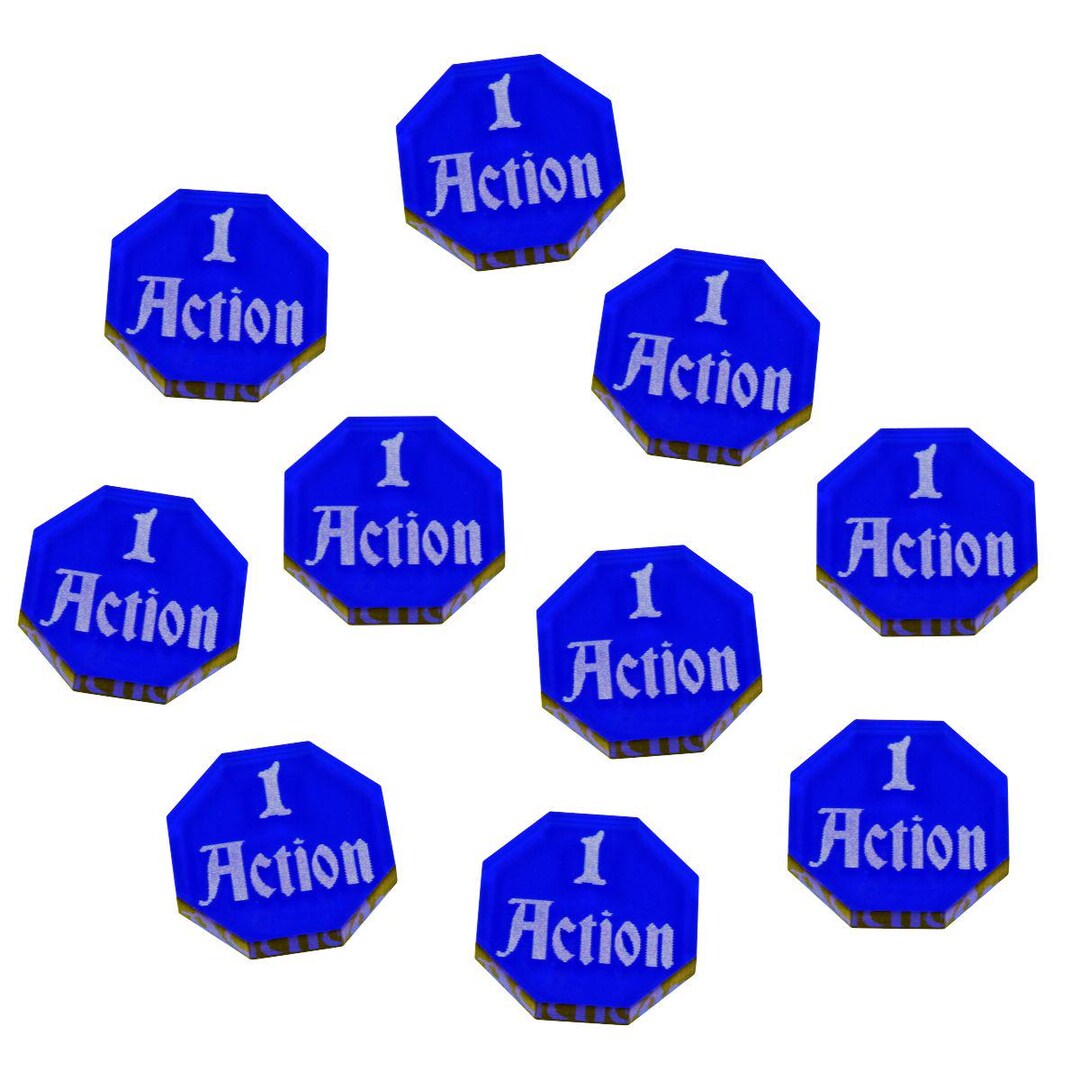 FG: 1-action Tokens, Translucent Blue (10) - Etsy