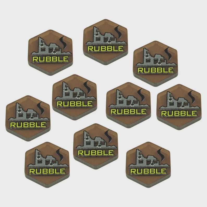 LITKO Mecha Terrain Tokens | Acrylic Hex Markers | Compatible With ...