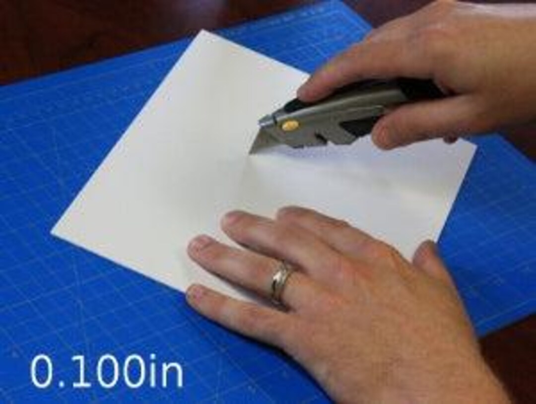 0.100 Plasticard Pack (2) 8x10inch Styrene Sheets for Model Building ...