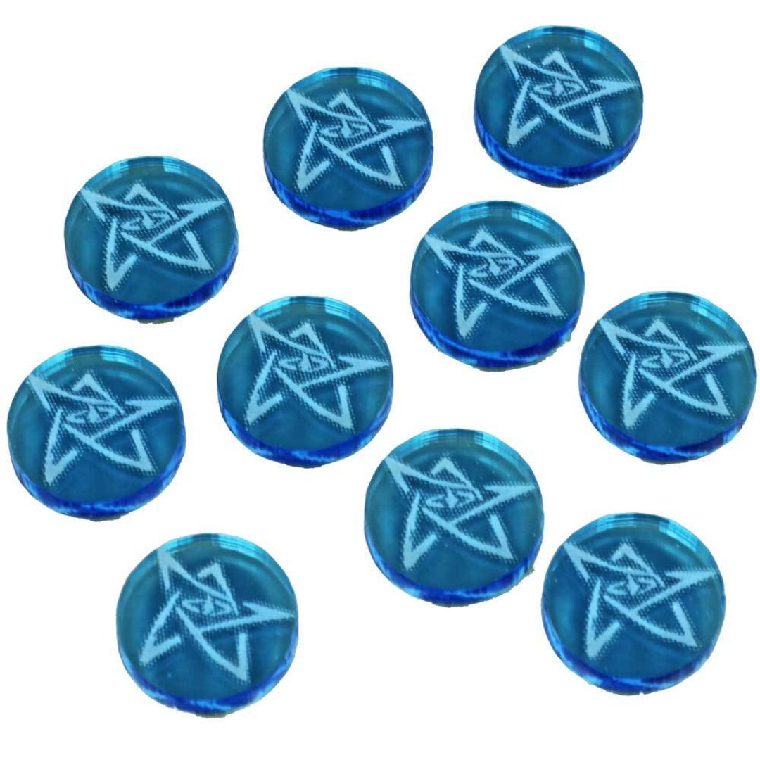 Cthulhu, Elder Symbol Tokens, Fluorescent Blue 10 - Etsy