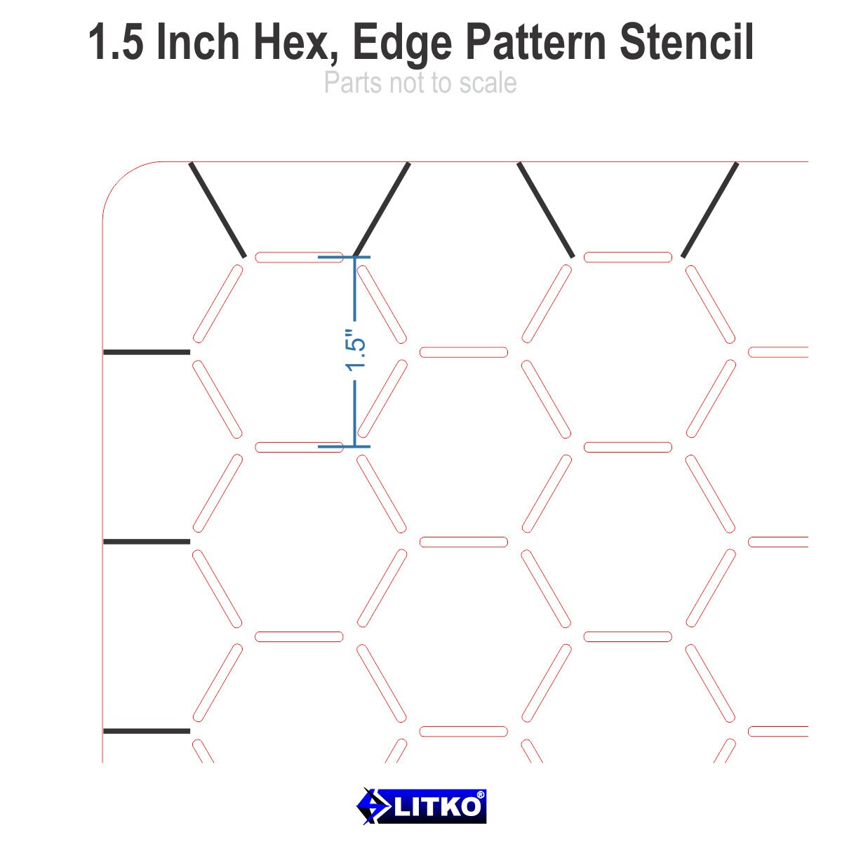 LITKO 1.5-inch Hex Grid Stencil Edge Pattern - Etsy