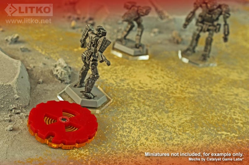 LITKO Battletech Heat Dials | Track Mech Heat 0–30 | Acrylic Counter ...