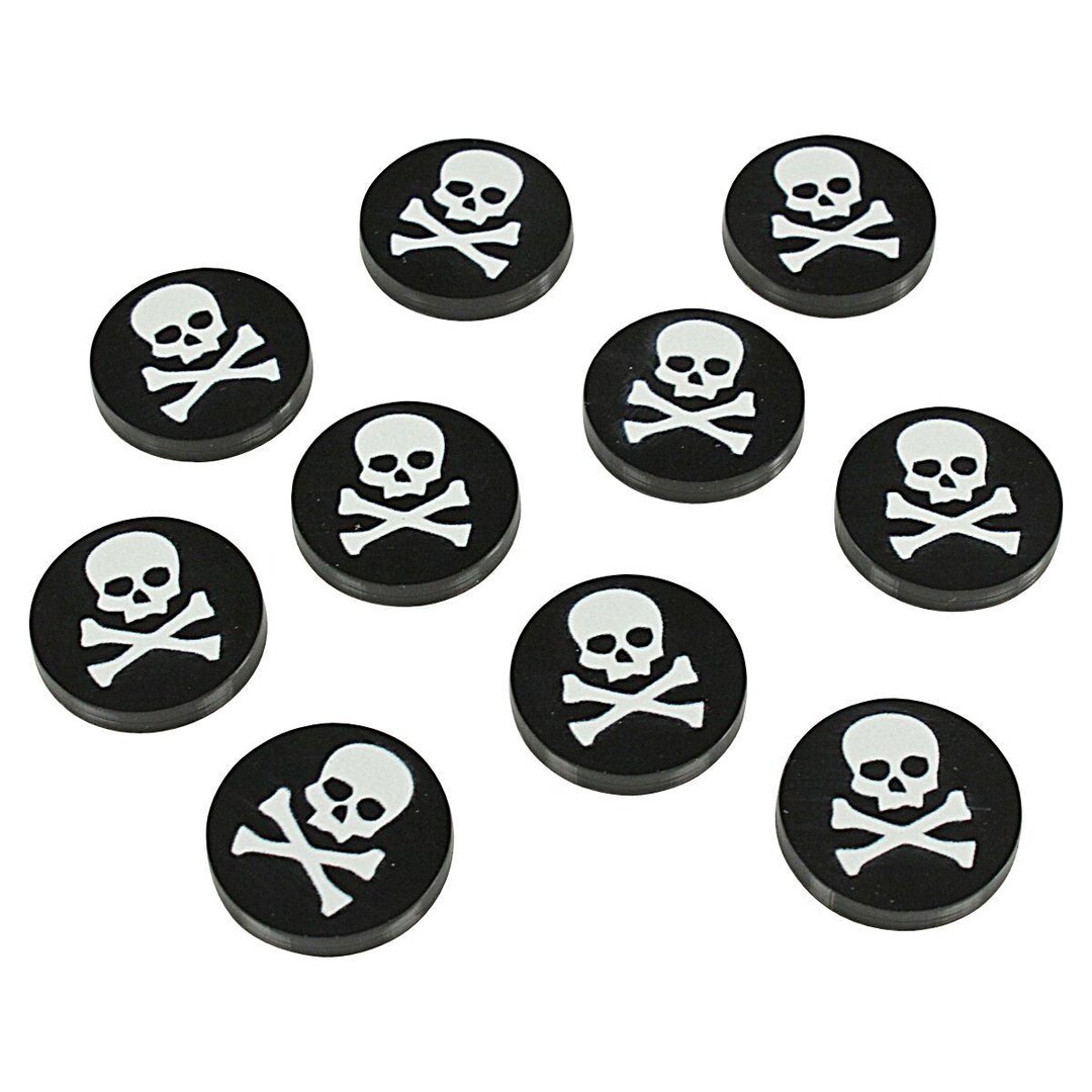 LITKO Skull & Crossbones Tokens | 3mm Durable Death and Danger Tokens ...