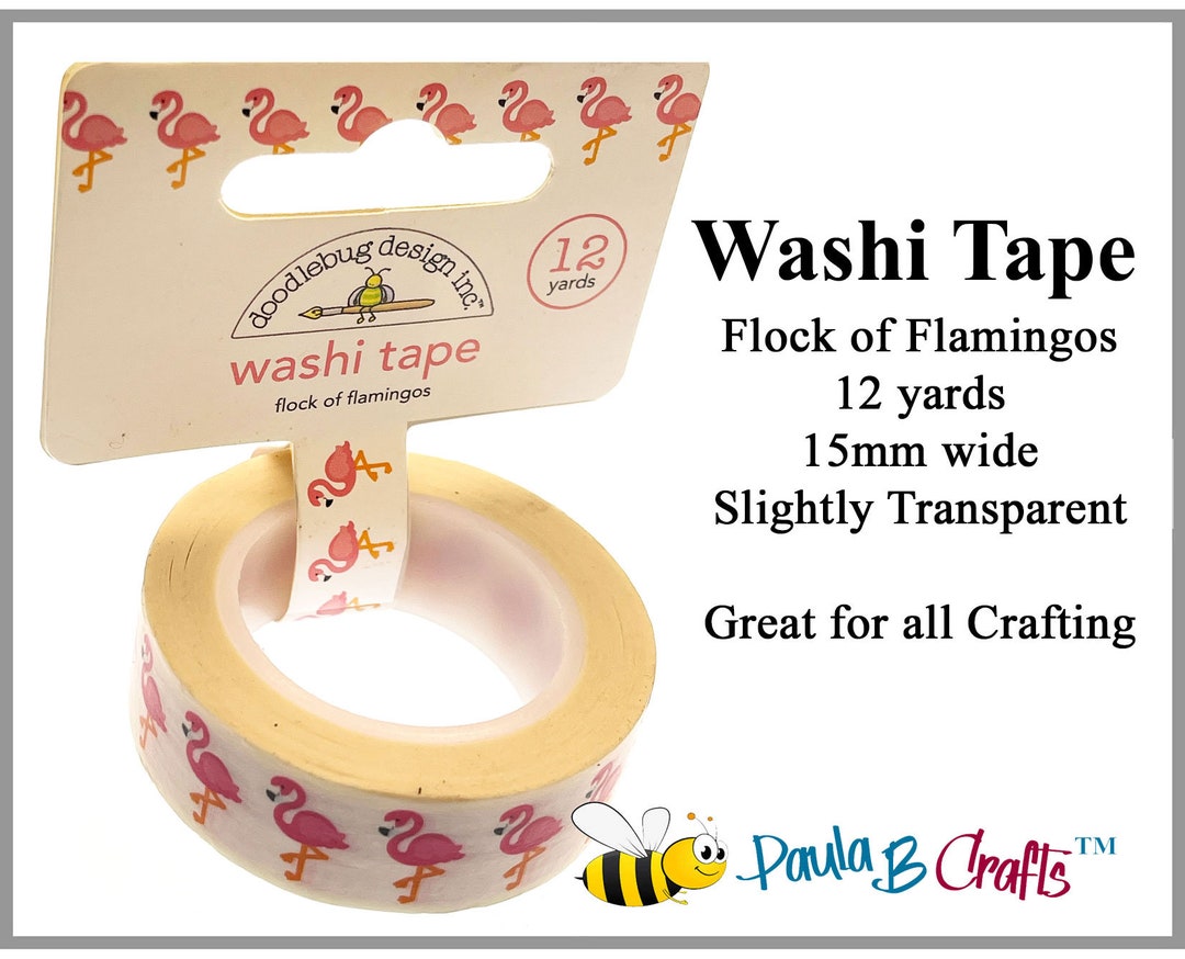 Flamingo Washi Tape - 15mm Decorative Paper Craft Tape - Etsy