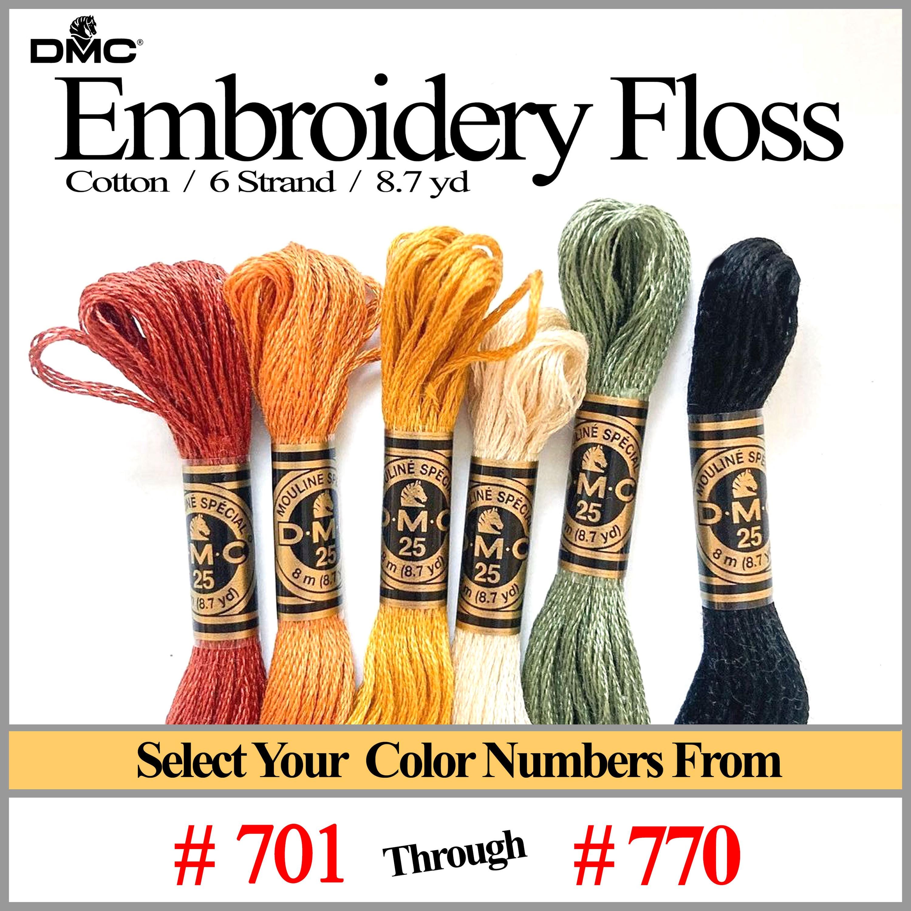 DMC Floss #701 - 770 Six Strand Embroidery Floss - Etsy