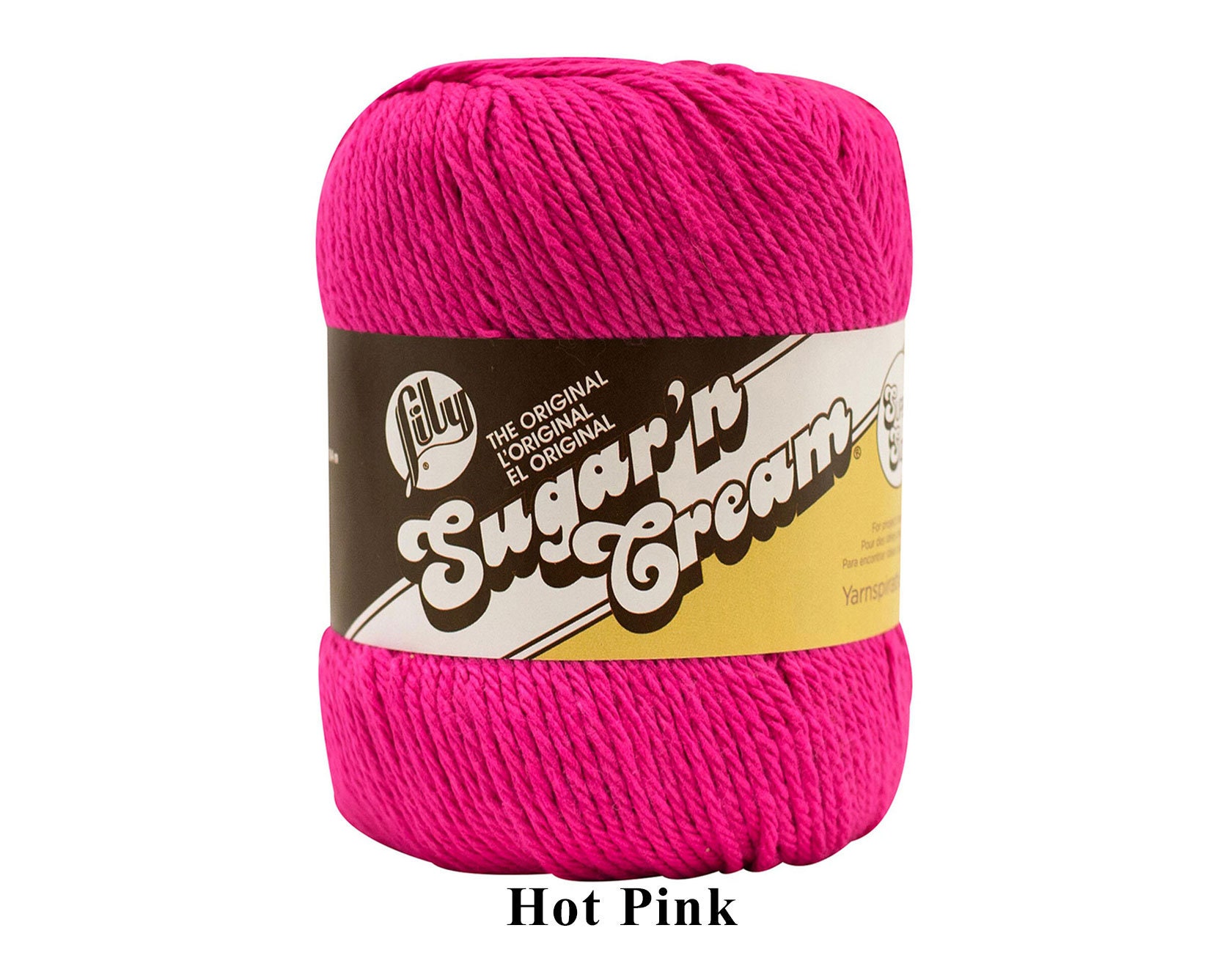 Hot Pink Lily SUGAR N CREAM 100% Cotton Yarn - Etsy