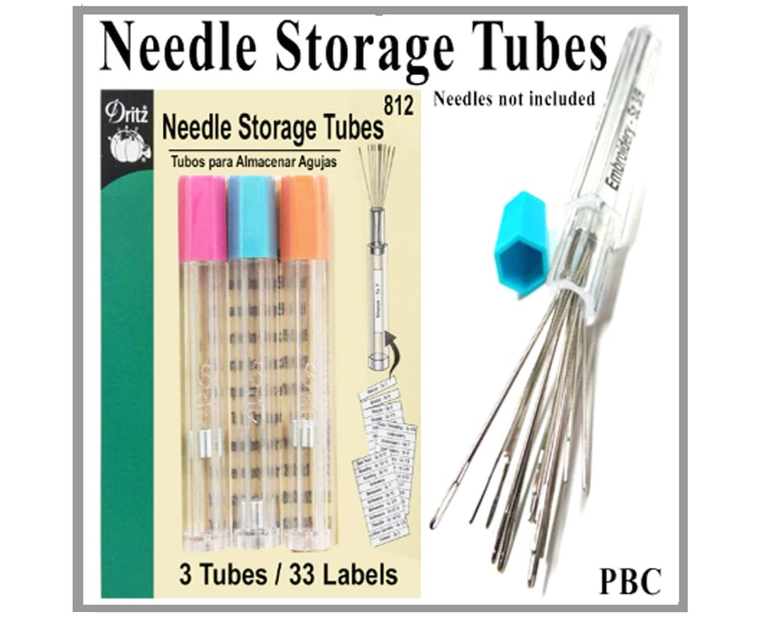 Dritz NEEDLE STORAGE TUBES Assorted 3 Pc #812 - Etsy