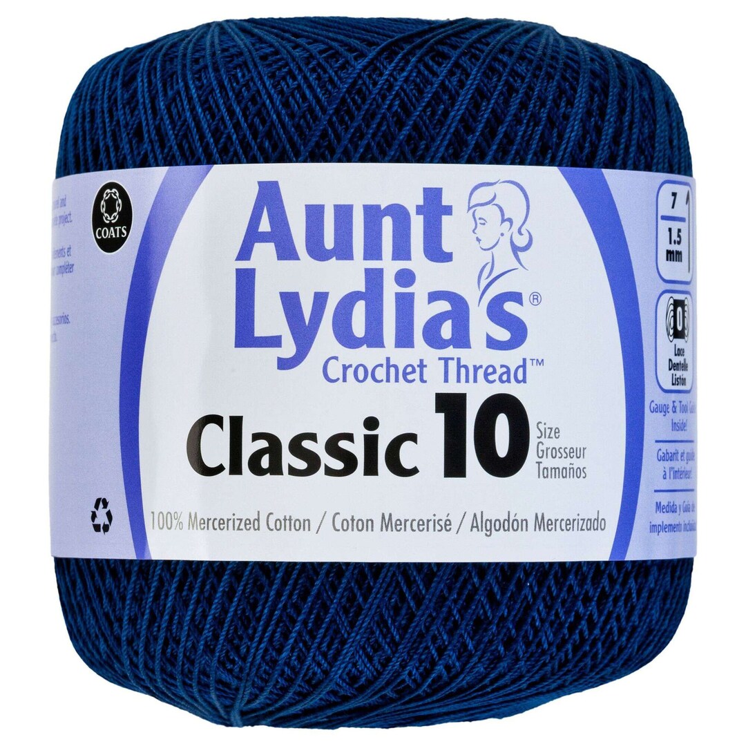 NAVY Aunt Lydia Classic 10 Thread 350 Yards #154C-486 - Etsy