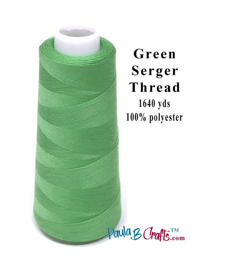 Serger Thread Spring Green 100% Spun Polyester - 1640 Yards per Spool ...
