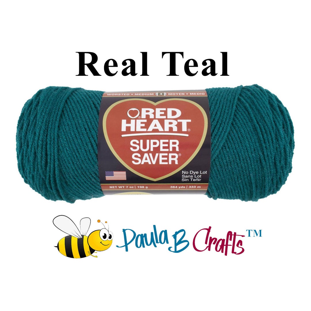 REAL TEAL Red Heart Super Saver Yarn 7 Oz 364 Yards - Etsy