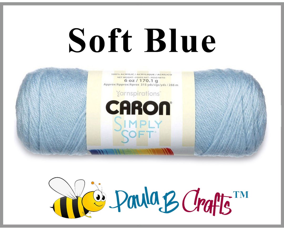 Spft Blue CARON SIMPLY SOFT Yarn 100% Acrylic 6oz 170 - Etsy