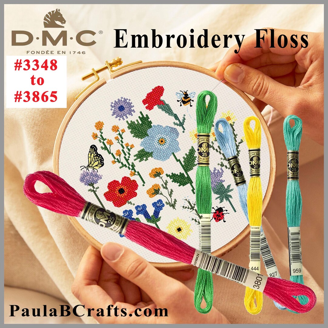 DMC Floss 3348 to 3865 Six Strand Embroidery Floss - Etsy