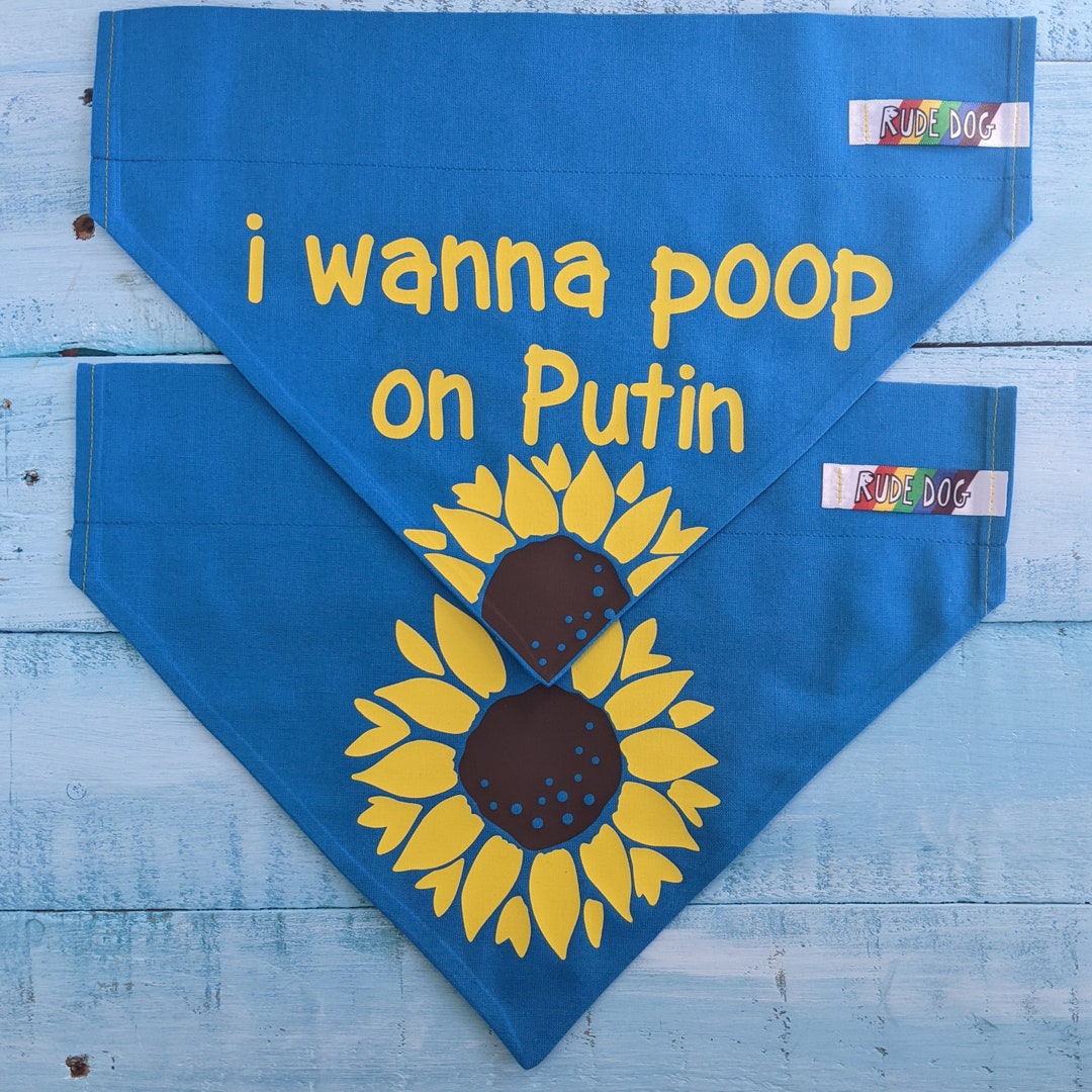 Stand With Ukraine Charity Bandana Over the Collar Sunflower - Etsy