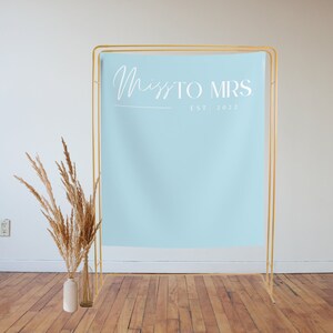 Miss to Mrs Banner, Modern Bride Bachelorette Backdrop, Bridal Shower ...