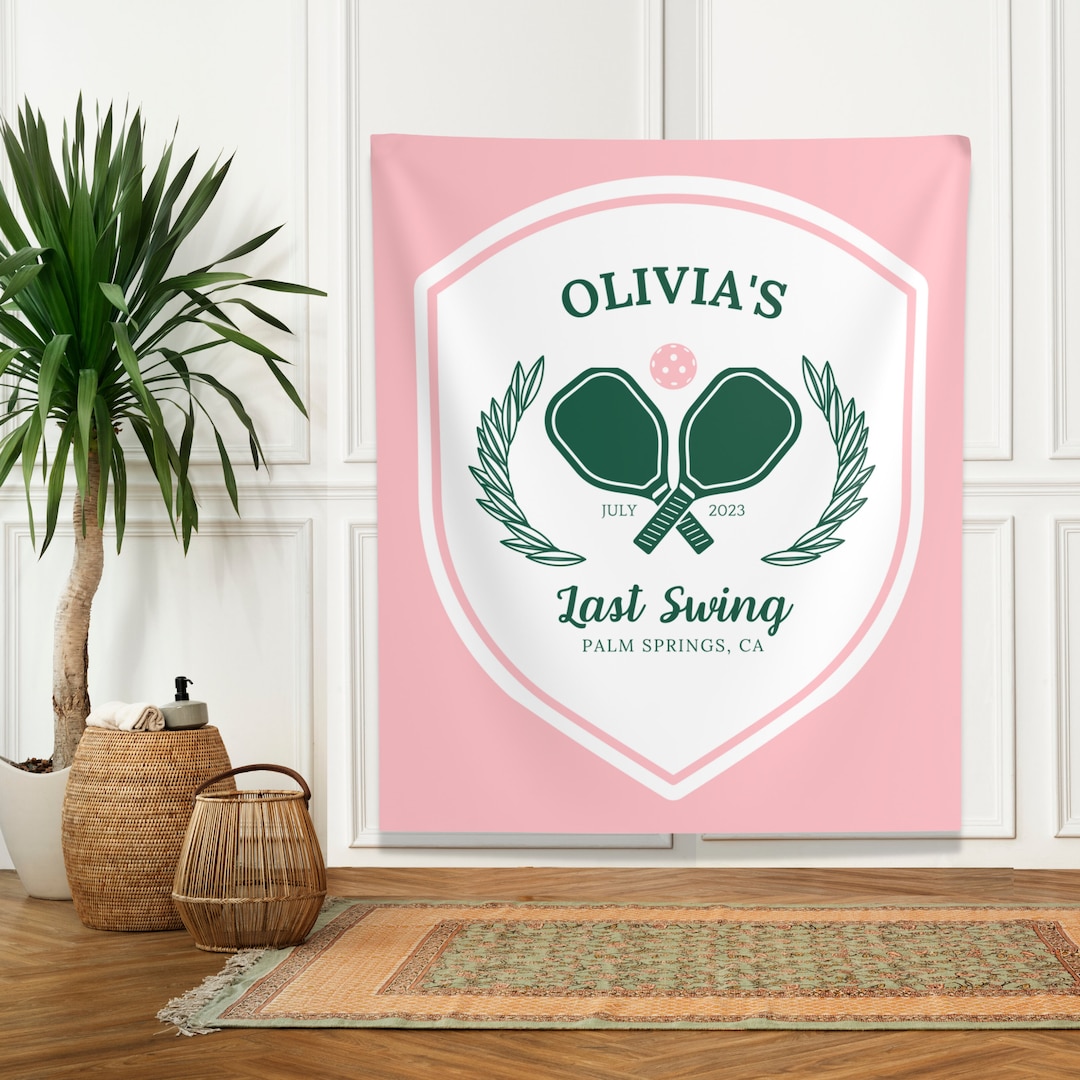 Custom Pickleball Bachelorette Backdrop, Last Swing Custom Banner ...