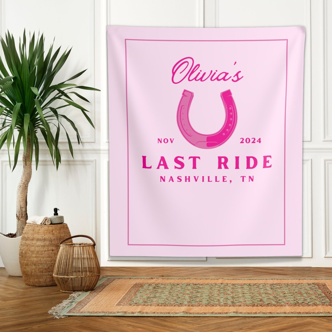 Brides Last Ride Photo Backdrop, Nash Bash Custom Banner, Country ...