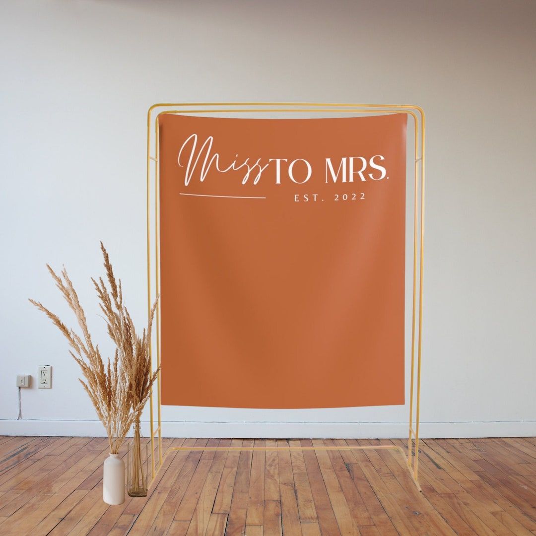Miss to Mrs Banner, Modern Bride Bachelorette Backdrop, Bridal Shower ...