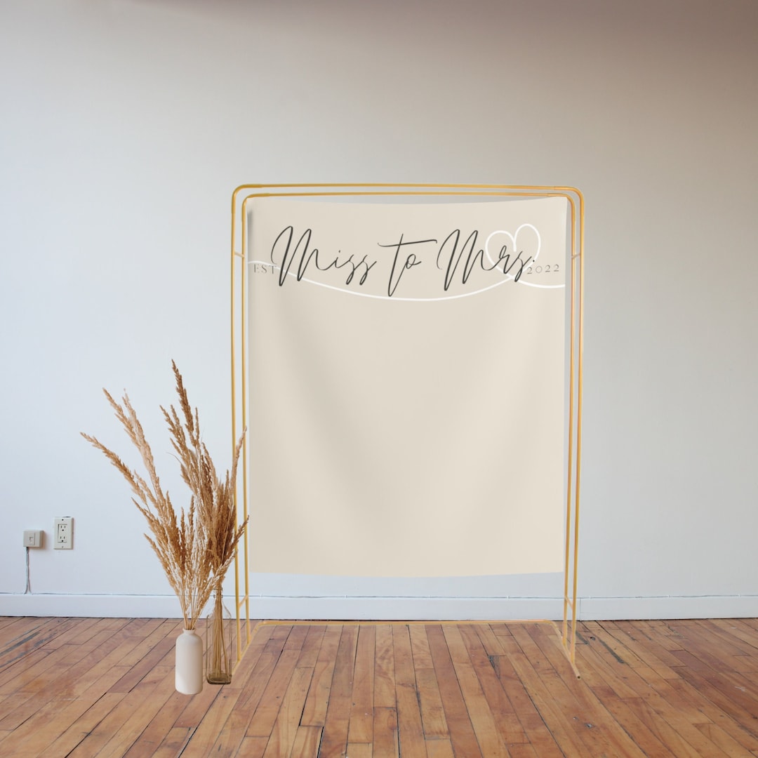 Modern Miss to Mrs Custom Backdrop, Bride to Be Bridal Shower Sign ...
