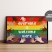 Everyone is Welcome Here Rainbow Poster: Classroom Poster - Etsy