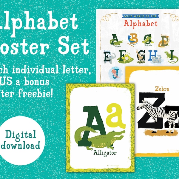 Alphabet Poster, Classroom Decor, Alphabet Poster Classroom, Digital ...
