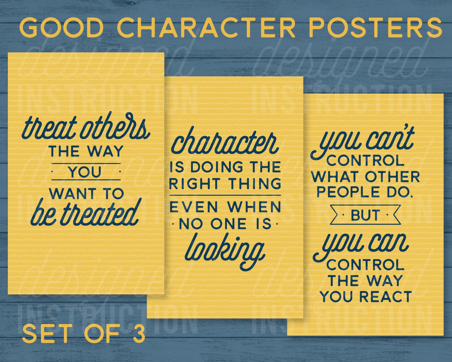 Good Character Trait Posters: Instant Download Motivation Educational ...