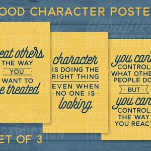 Good Character Trait Posters: Instant Download Motivation Educational ...