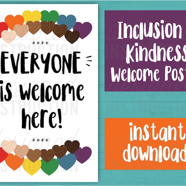 Everyone is Welcome - Etsy