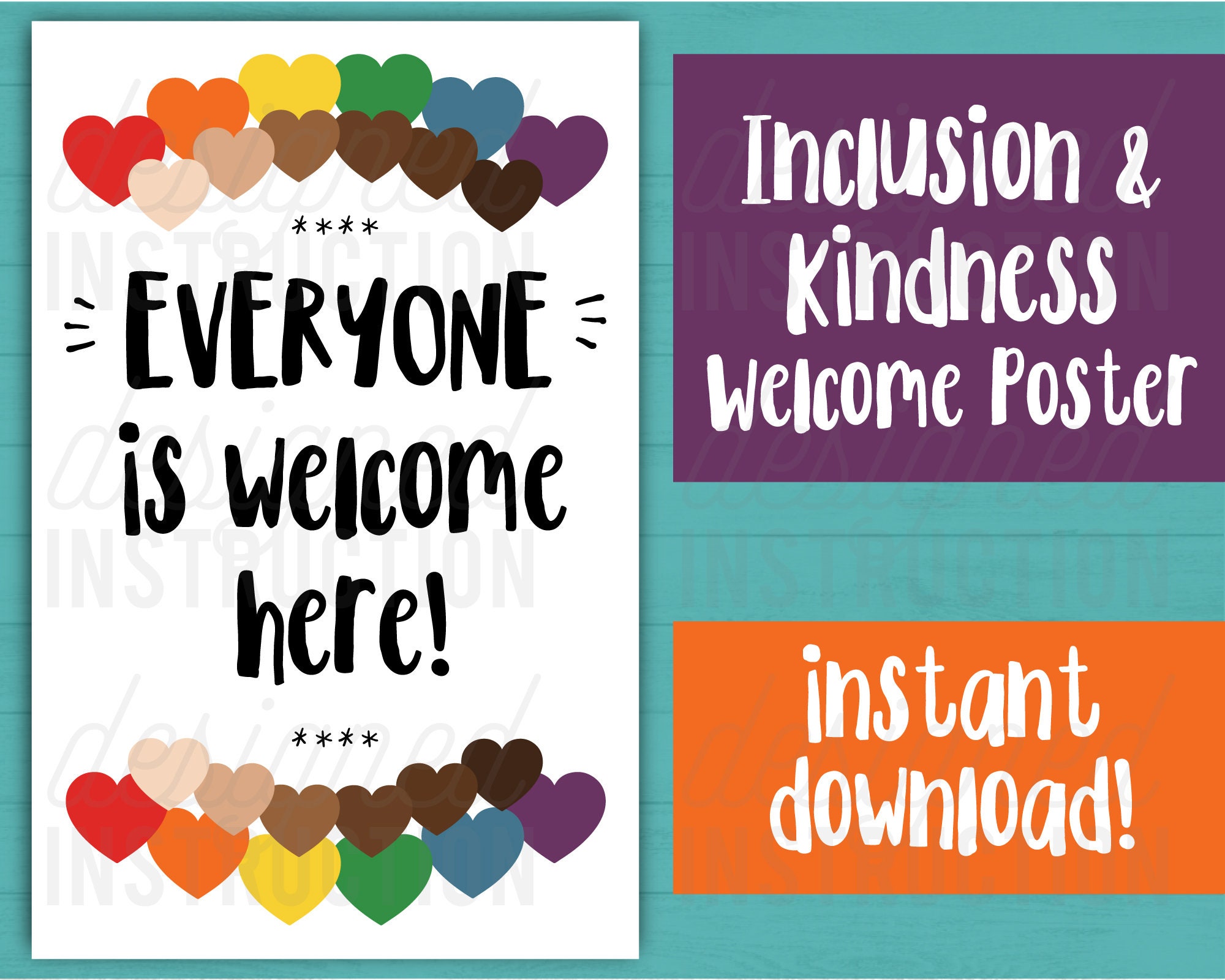 Office & School Supplies Classroom Inclusion Poster Spanish Classroom ...
