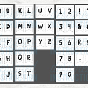 Printable Pennant Banner - Printable Full Alphabet - Etsy