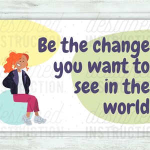 Inclusion & Encouragement DIGITAL Poster Set You Matter Kindness School ...