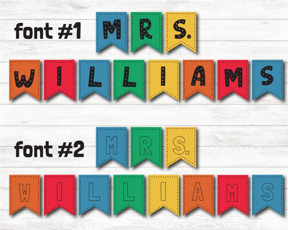 Printable Pennant Banner - Printable Full Alphabet - Etsy