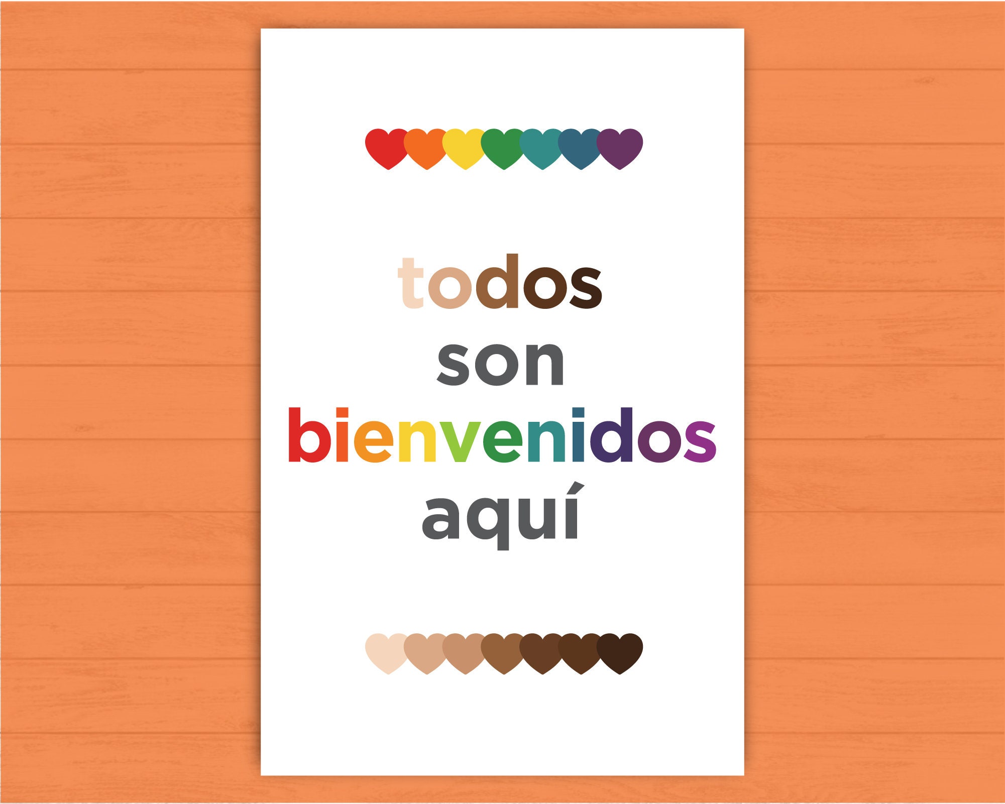 Everyone is Welcome Here Poster, Spanish Class Poster, Classroom ...
