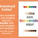 Everyone is Welcome Here Poster, Spanish Class Poster, Classroom ...