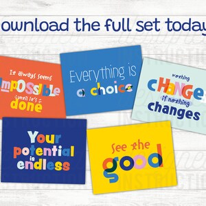 Classroom Motivational Poster Set: Colorful Decor (digital Download) - Etsy