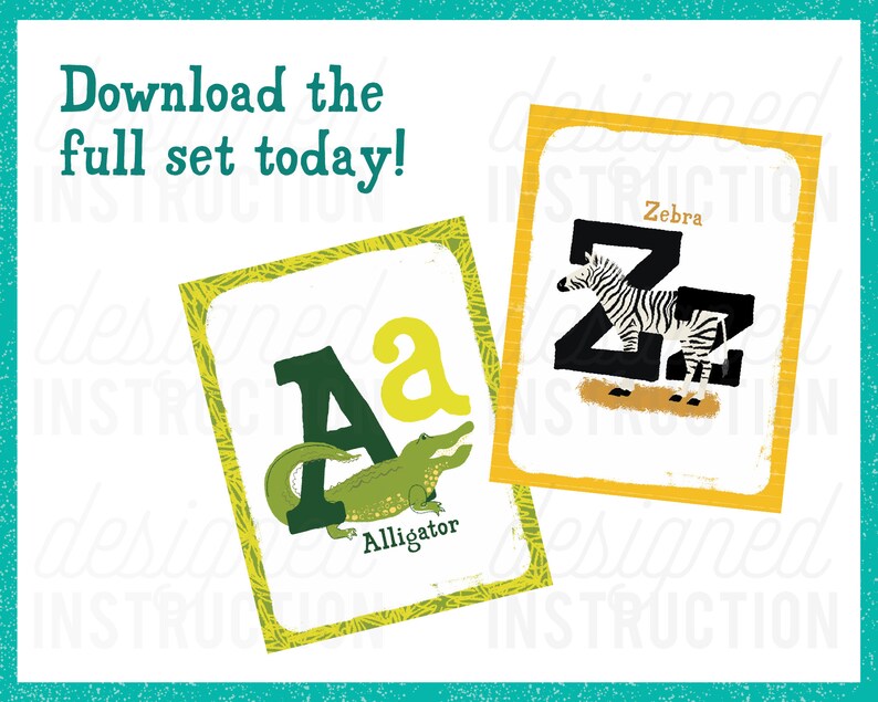 Alphabet Poster, Classroom Decor, Alphabet Poster Classroom, Digital ...