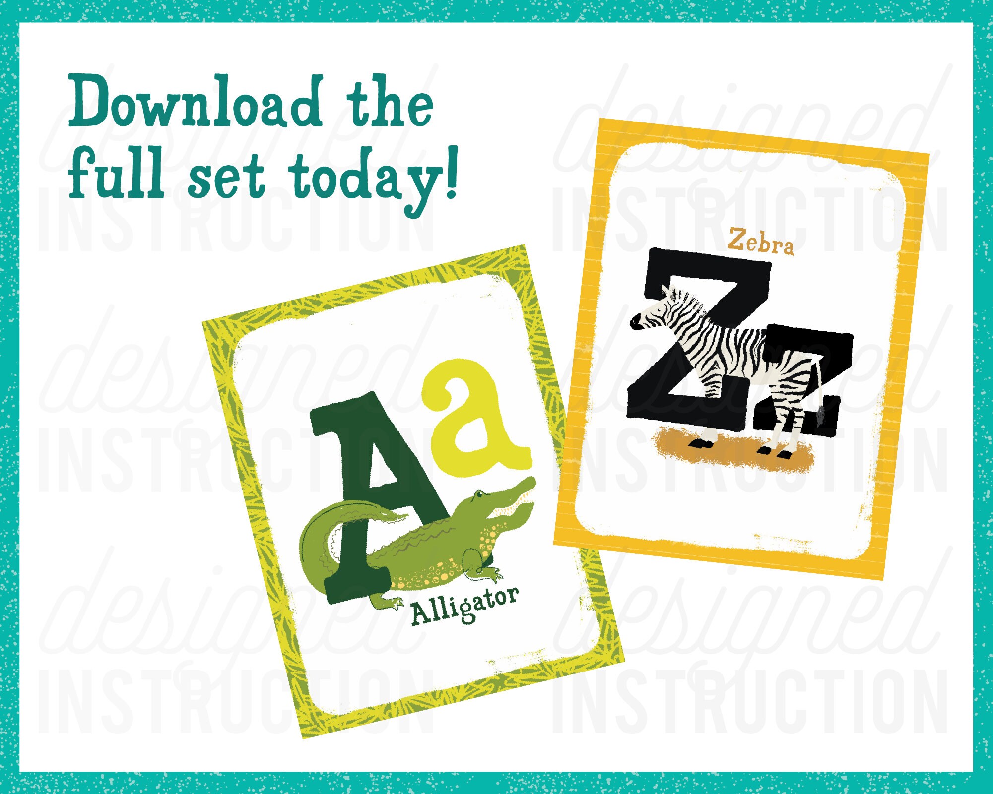 Alphabet Poster, Classroom Decor, Alphabet Poster Classroom, Digital ...