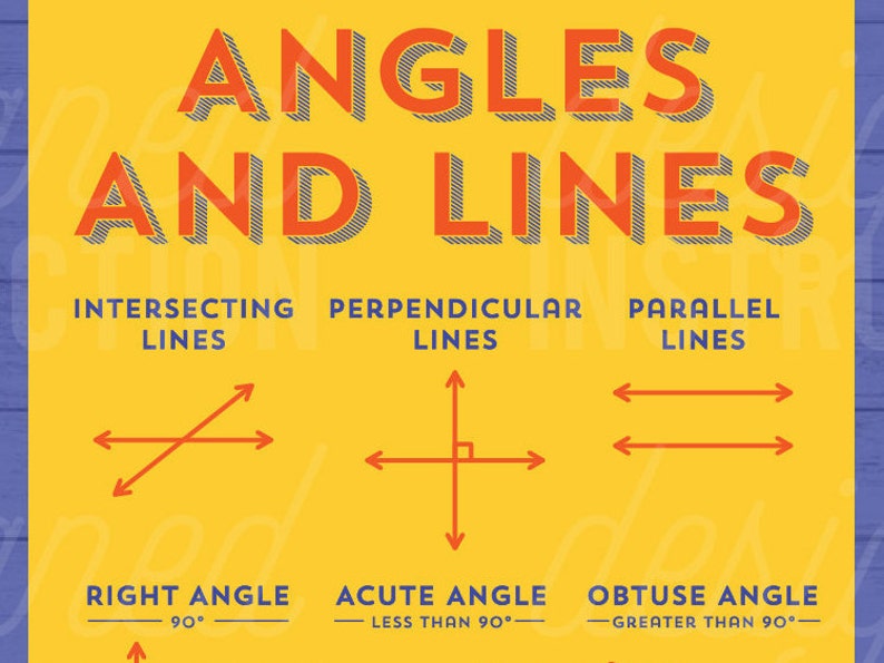 Angles and Lines: Instant Download Geometry Angle Parallel Right Angles ...