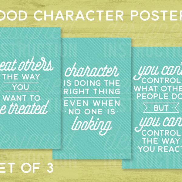 Character Trait Poster - Etsy