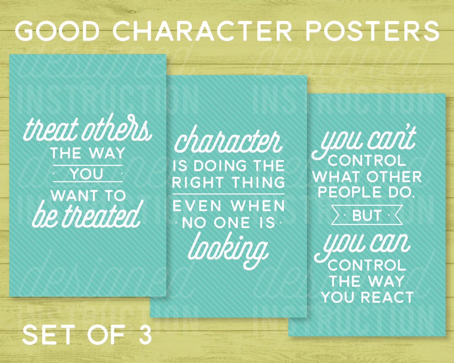 Good Character Trait Posters: Instant Download Motivation Educational ...