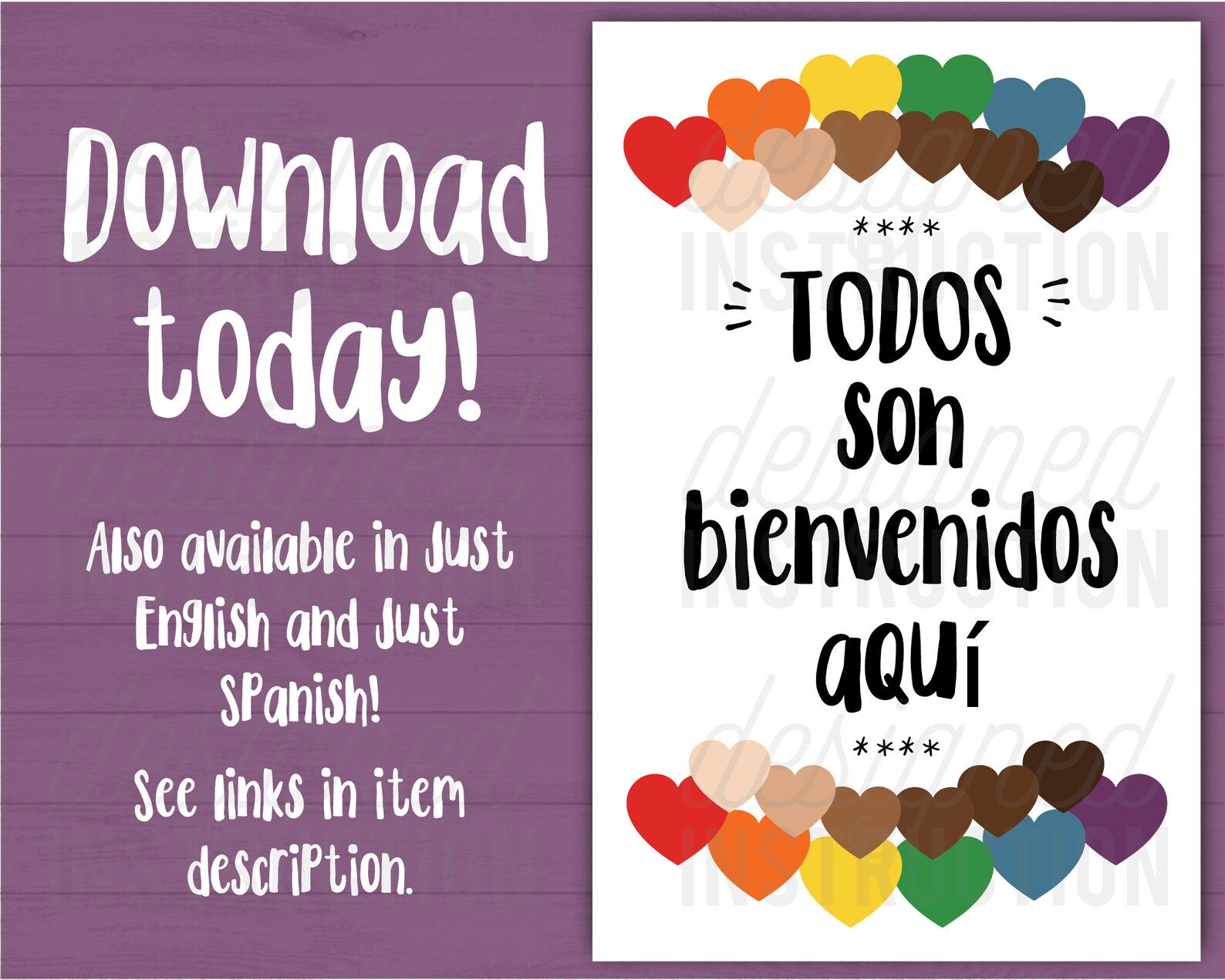 Everyone is Welcome Here, Spanish Classroom Decor, Spanish Classroom ...