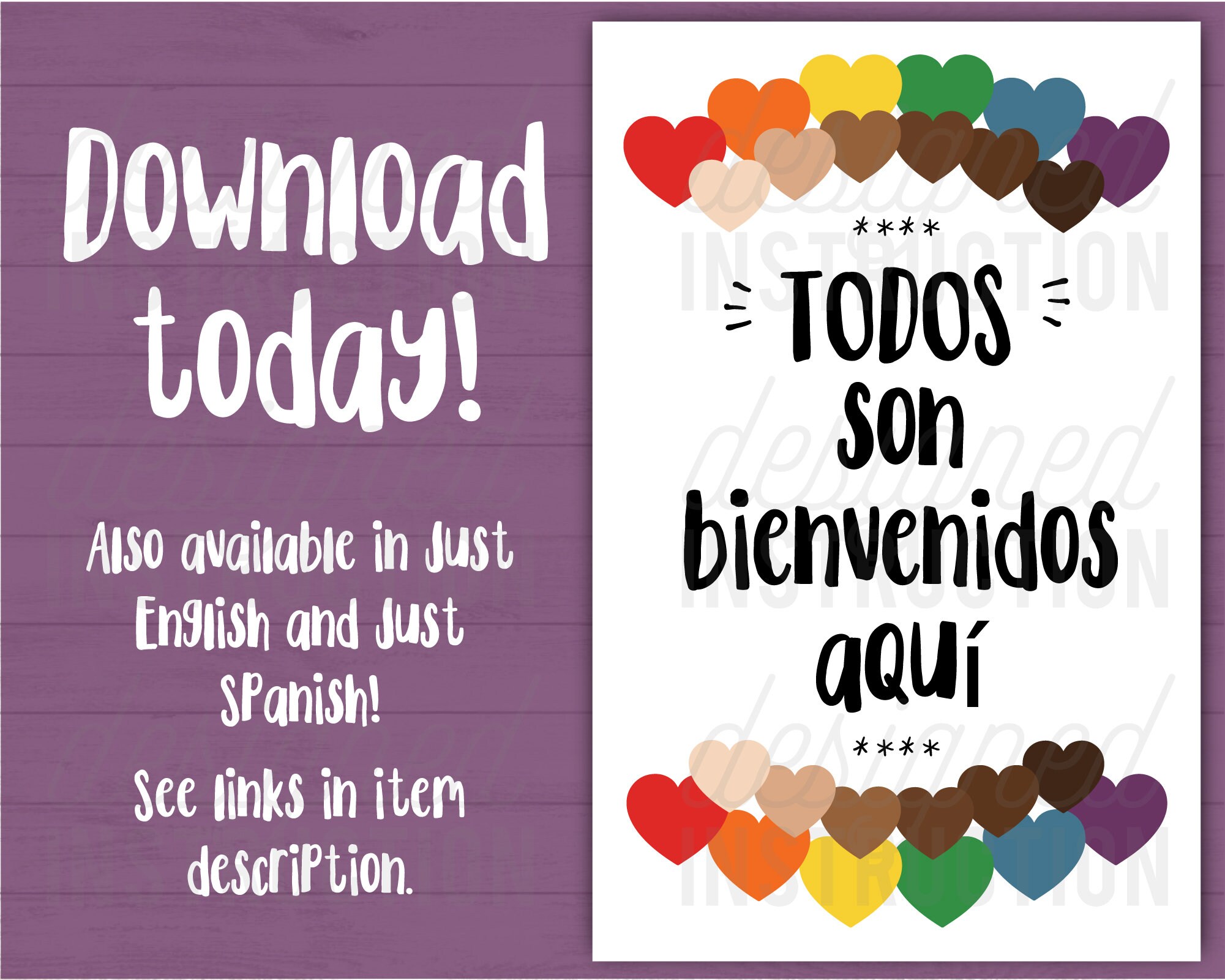 Everyone is Welcome Here, Spanish Classroom Decor, Spanish Classroom ...