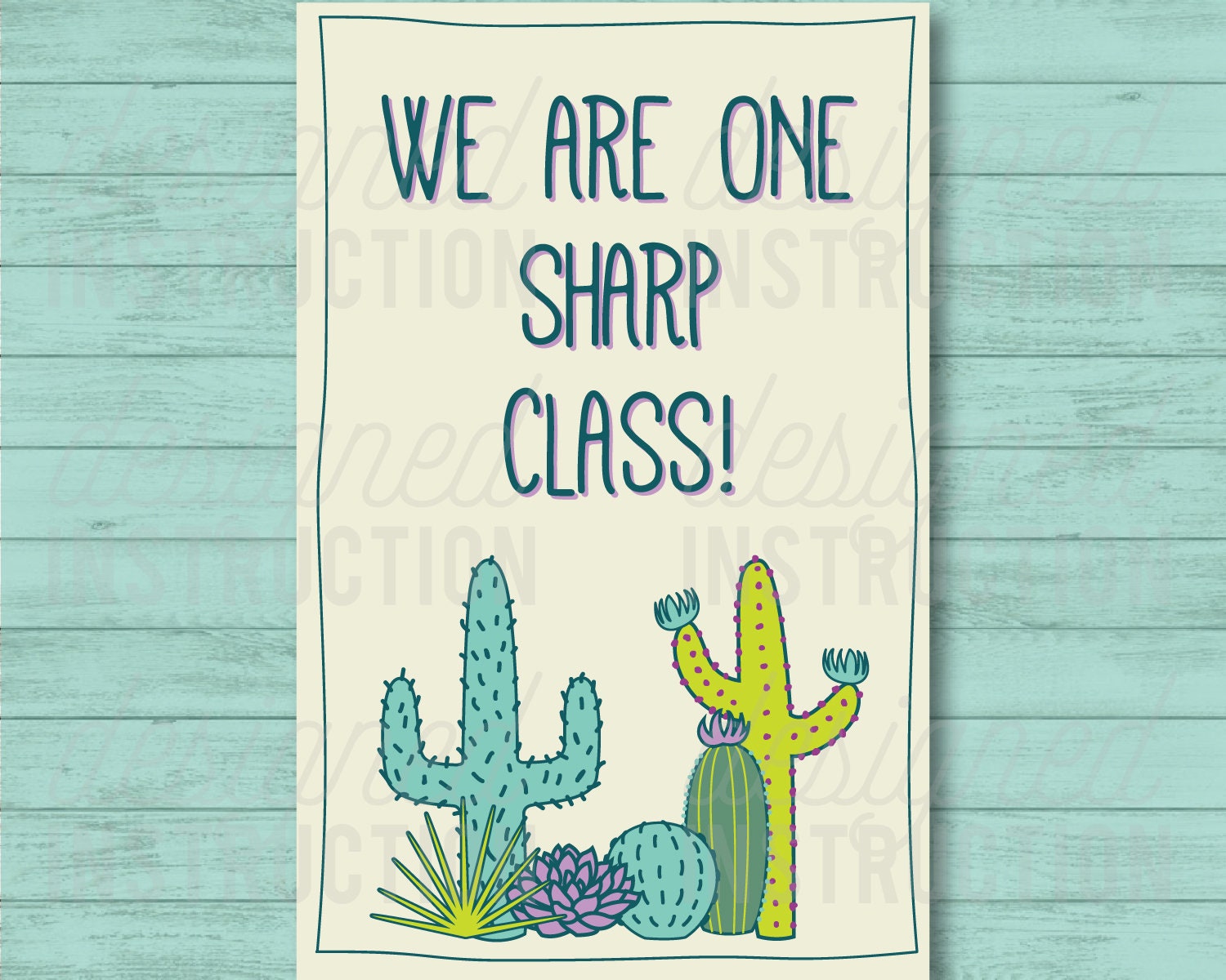 Classroom Kindness Succulents: Instant Download Motivation - Etsy
